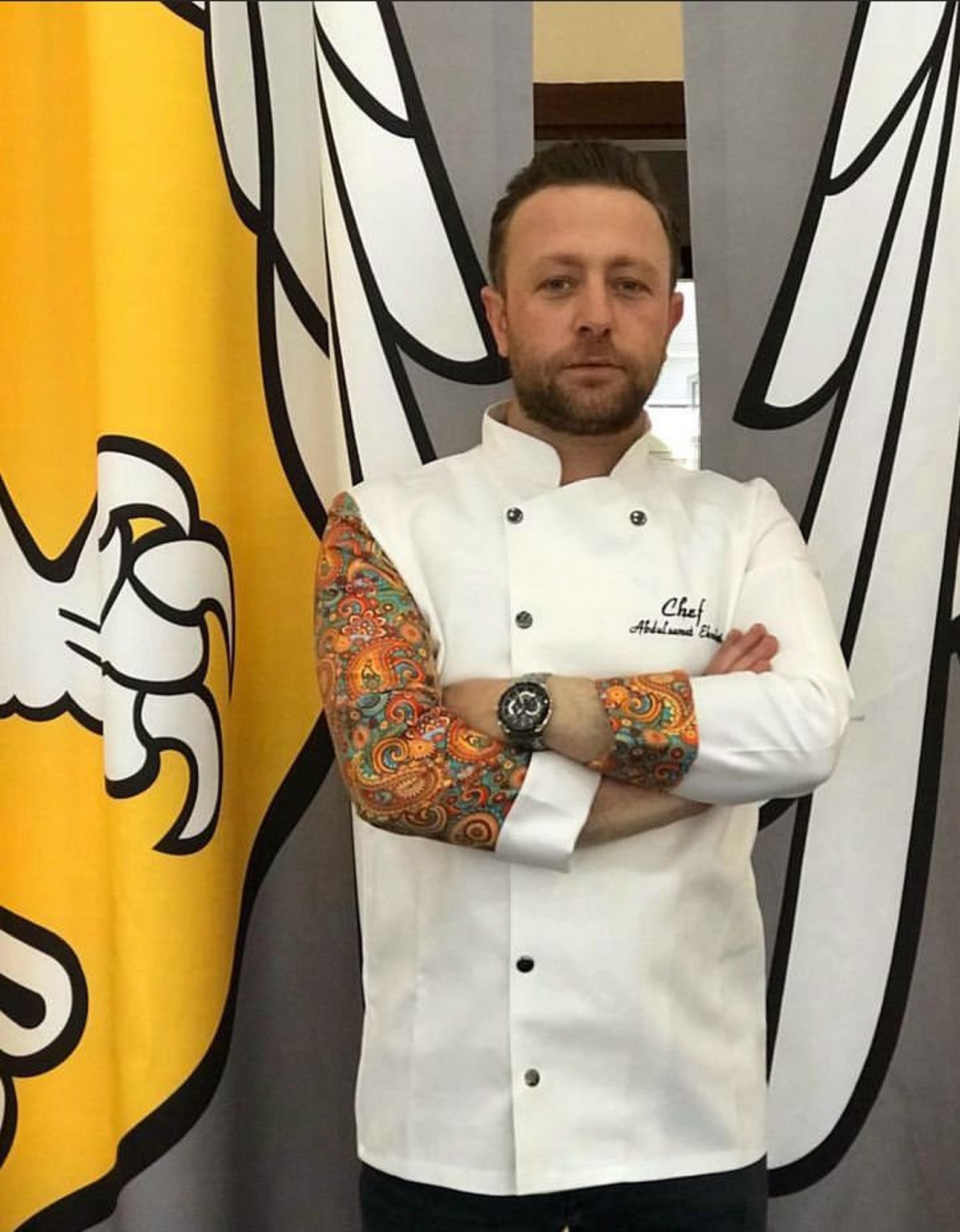 Patterned Personalized Chef Coat Chef Jacket for Man and Women ...