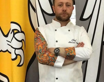 Patterned Chef Jacket Personalized Chef Coat Chef Jacket for Man and ...