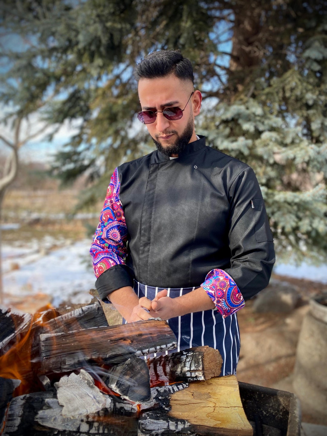 Patterned Personalized Chef Coat Chef Jacket for Man and Women ...