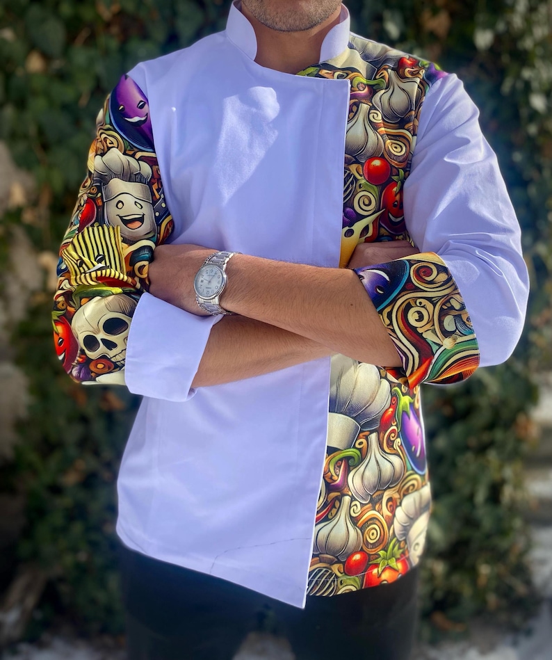 Patterned Chef Jacket Personalized Chef Coat Chef Jacket for Man and ...