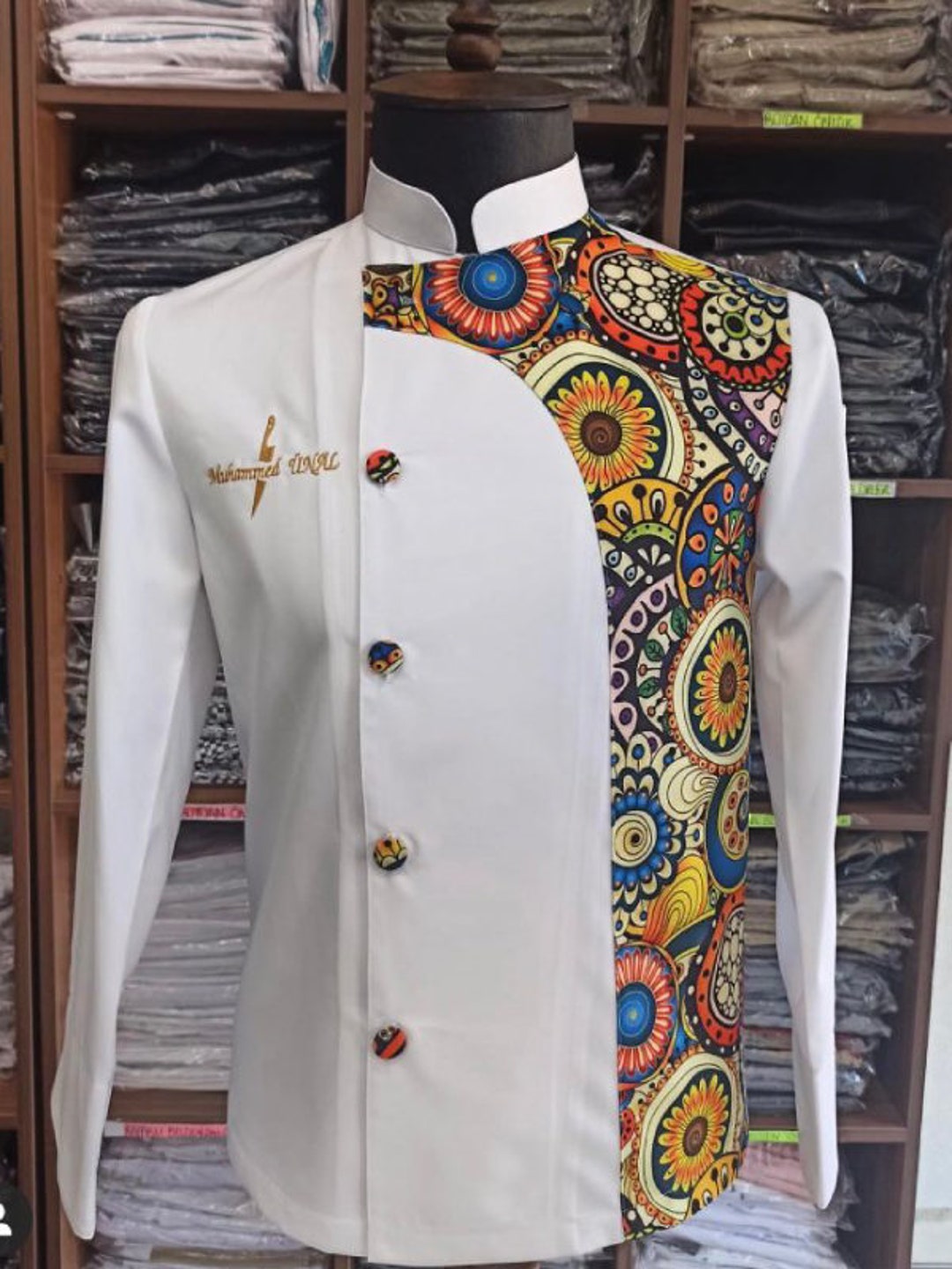 Patterned Personalized Chef Coat Chef Jacket for Man and Women ...