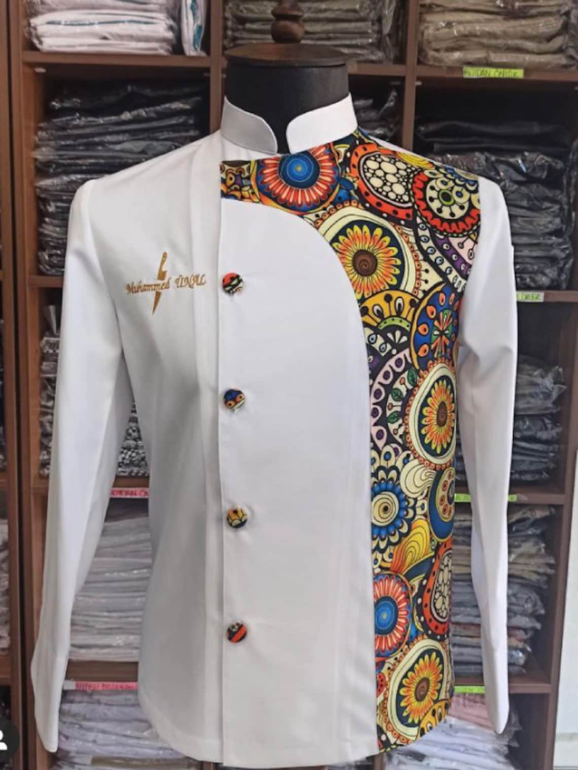 Patterned Personalized Chef Coat Chef Jacket for Man and Women ...