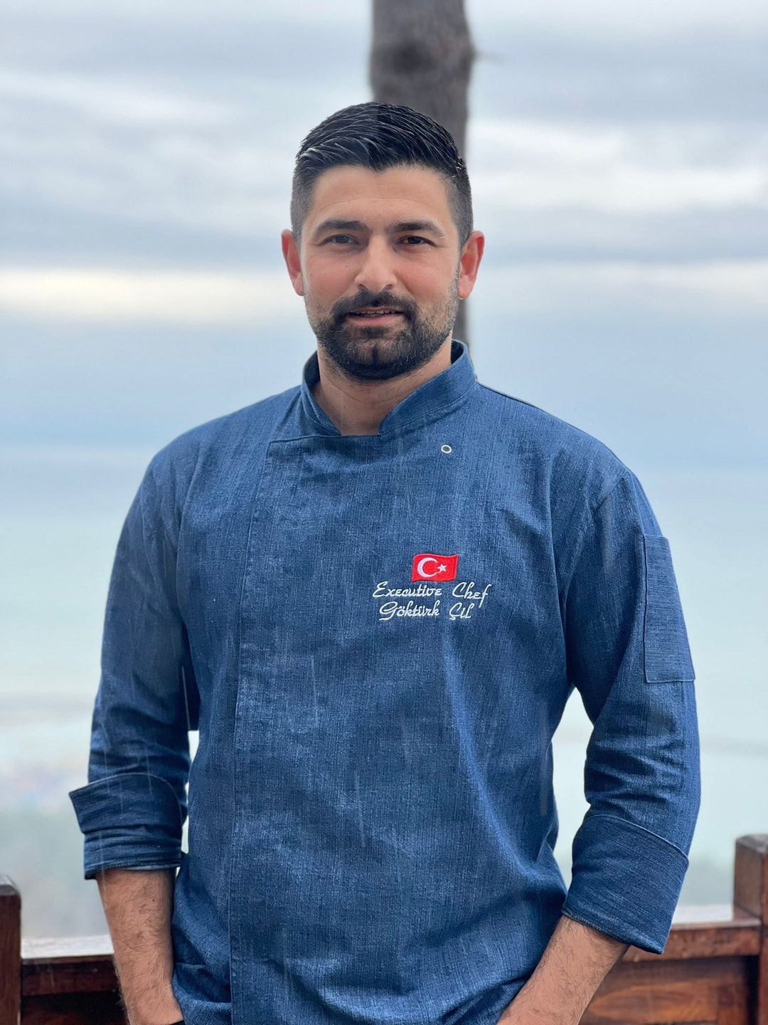 Denim Jacket Personalized Chef Coat Chef Jacket for Man and Women ...