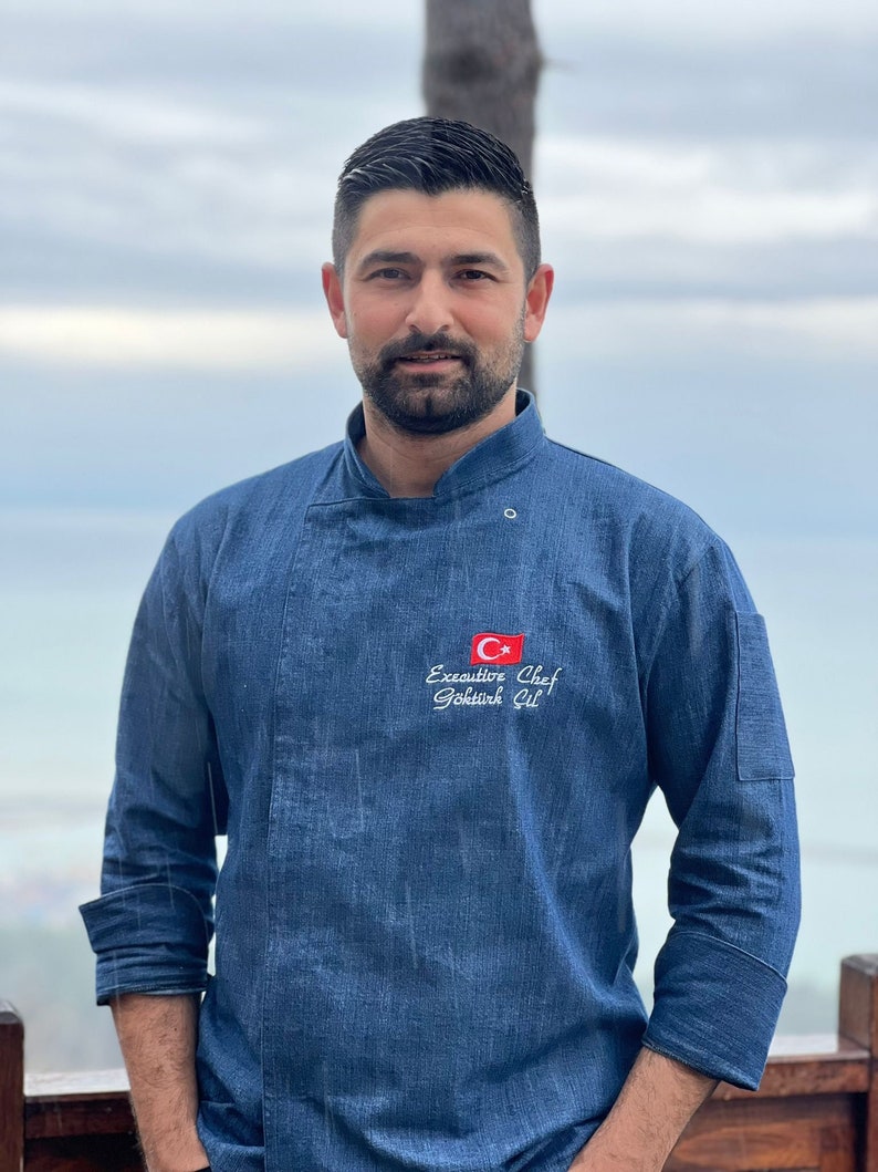 Denim Jacket Personalized Chef Coat Chef Jacket for Man and Women ...