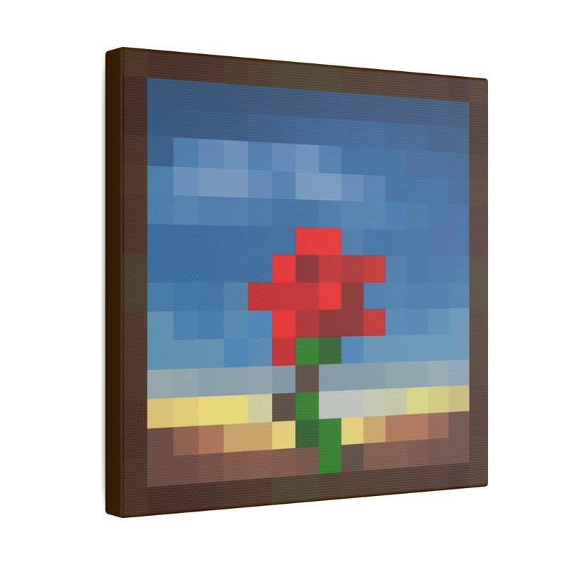 Minecraft Meditative Pixel Painting Canva - Etsy