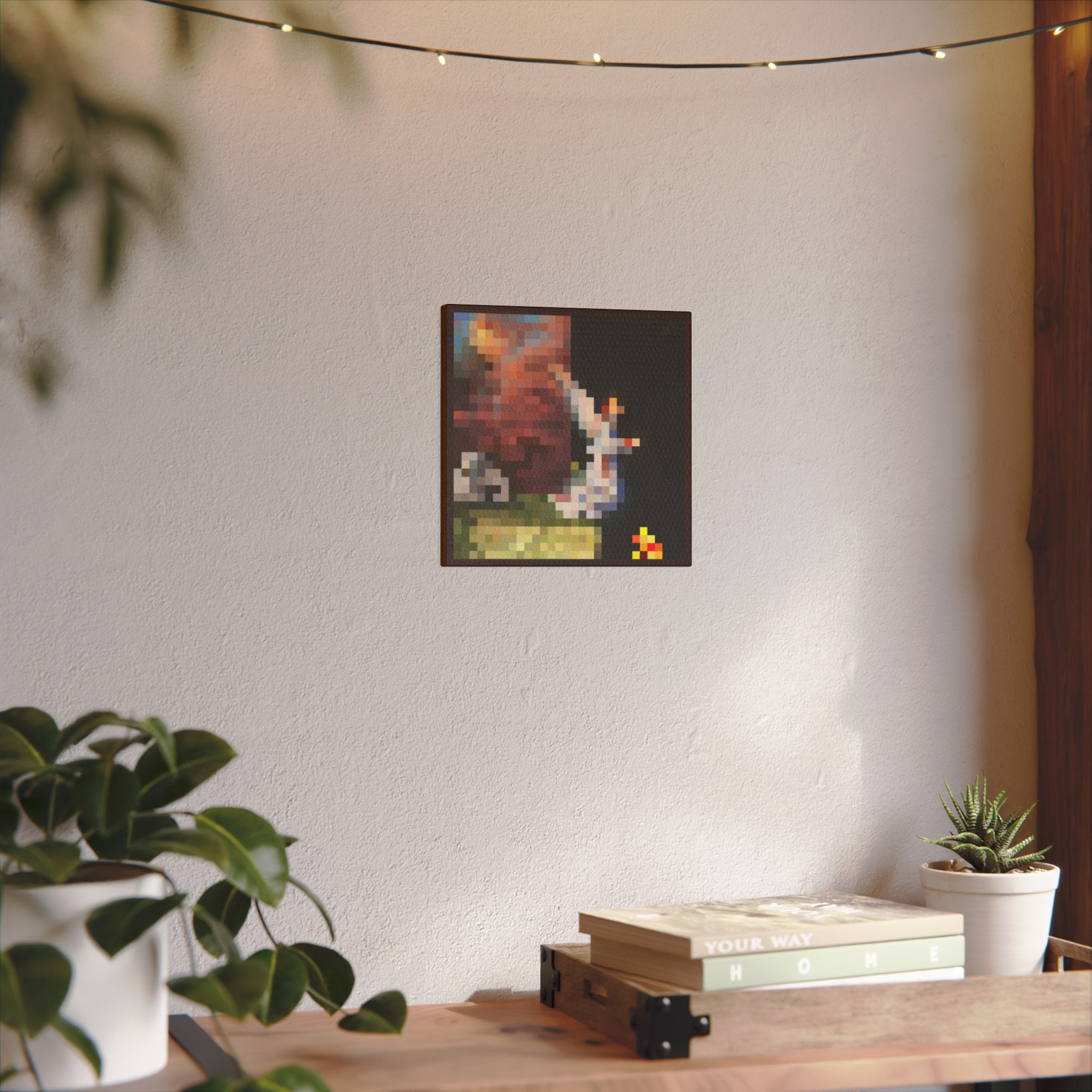 Minecraft Painting the Void Pixel Painting Printed Canva Minecraft ...