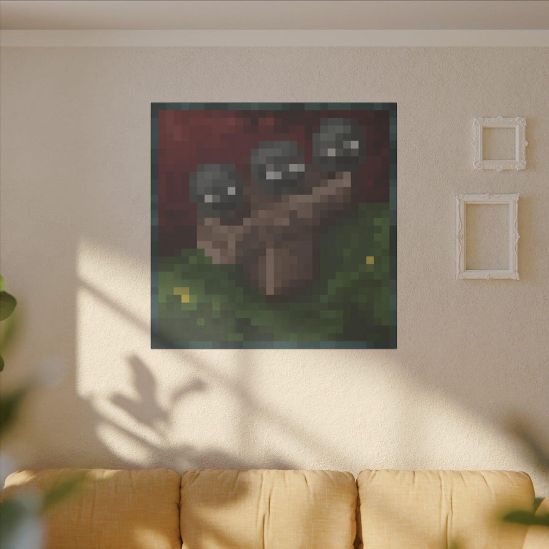 Minecraft Wither XXL Real-life Printed Minecraft Painting, Giclée Print ...
