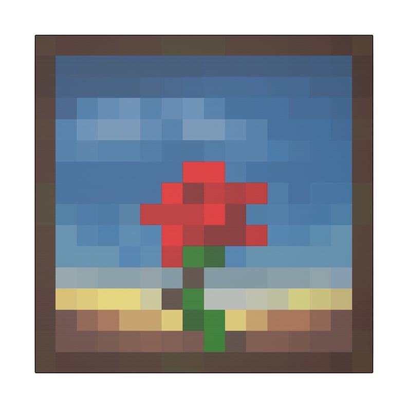Minecraft Meditative Pixel Painting Canva - Etsy