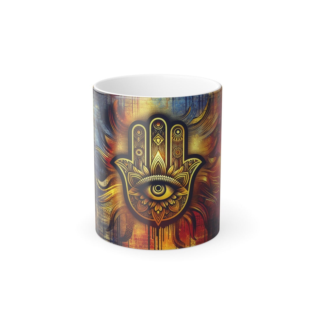 Guardian Hamsa: Hand of Fatima Coffee Mug - Etsy