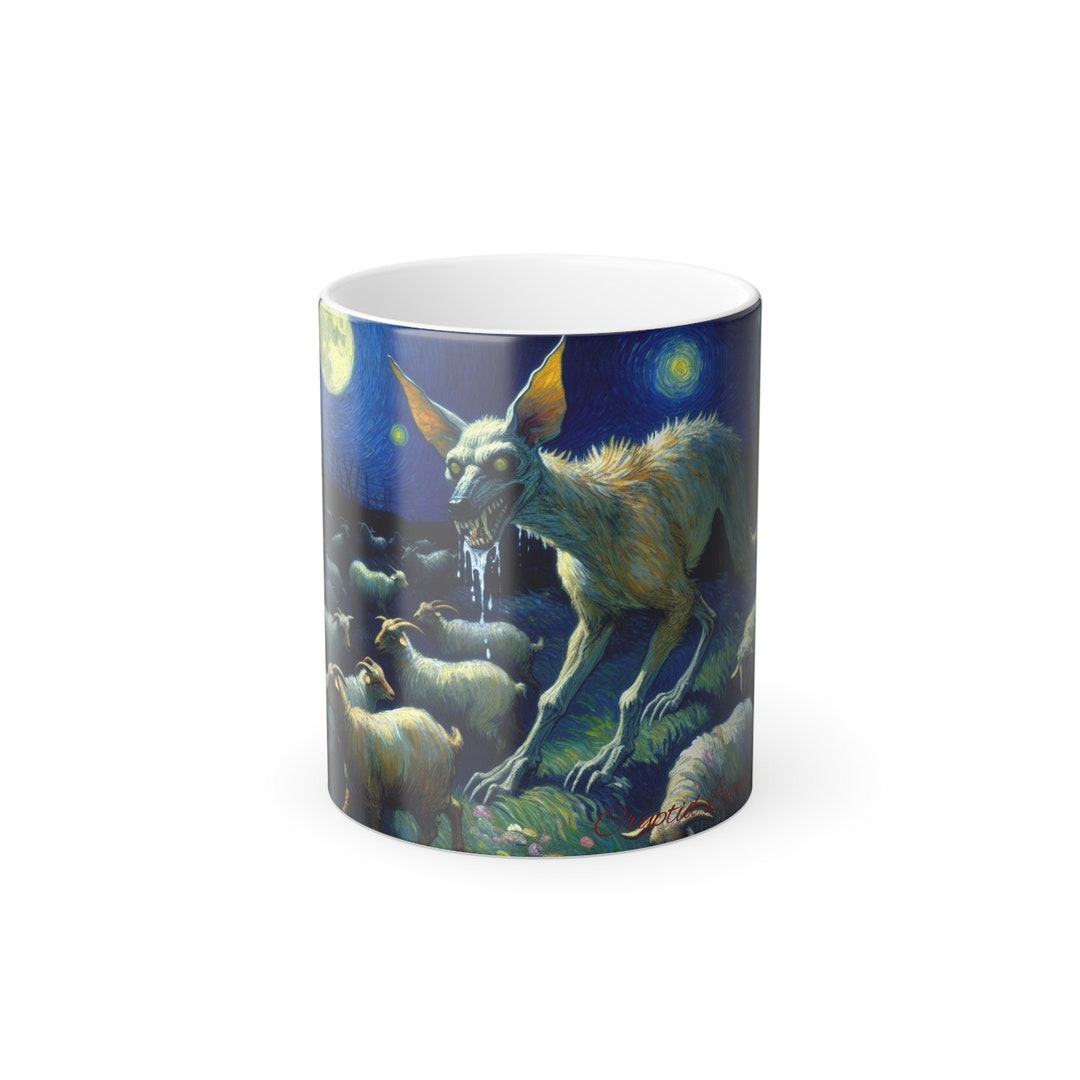 Cryptid Legends: Moonlit Predator Chupacabra Coffee Mug - Etsy