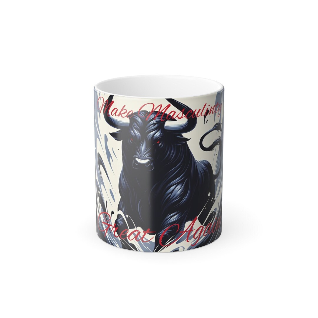 Black Bull Coffee Mug: Heat-reactive Masculinity Revived Mug - Etsy