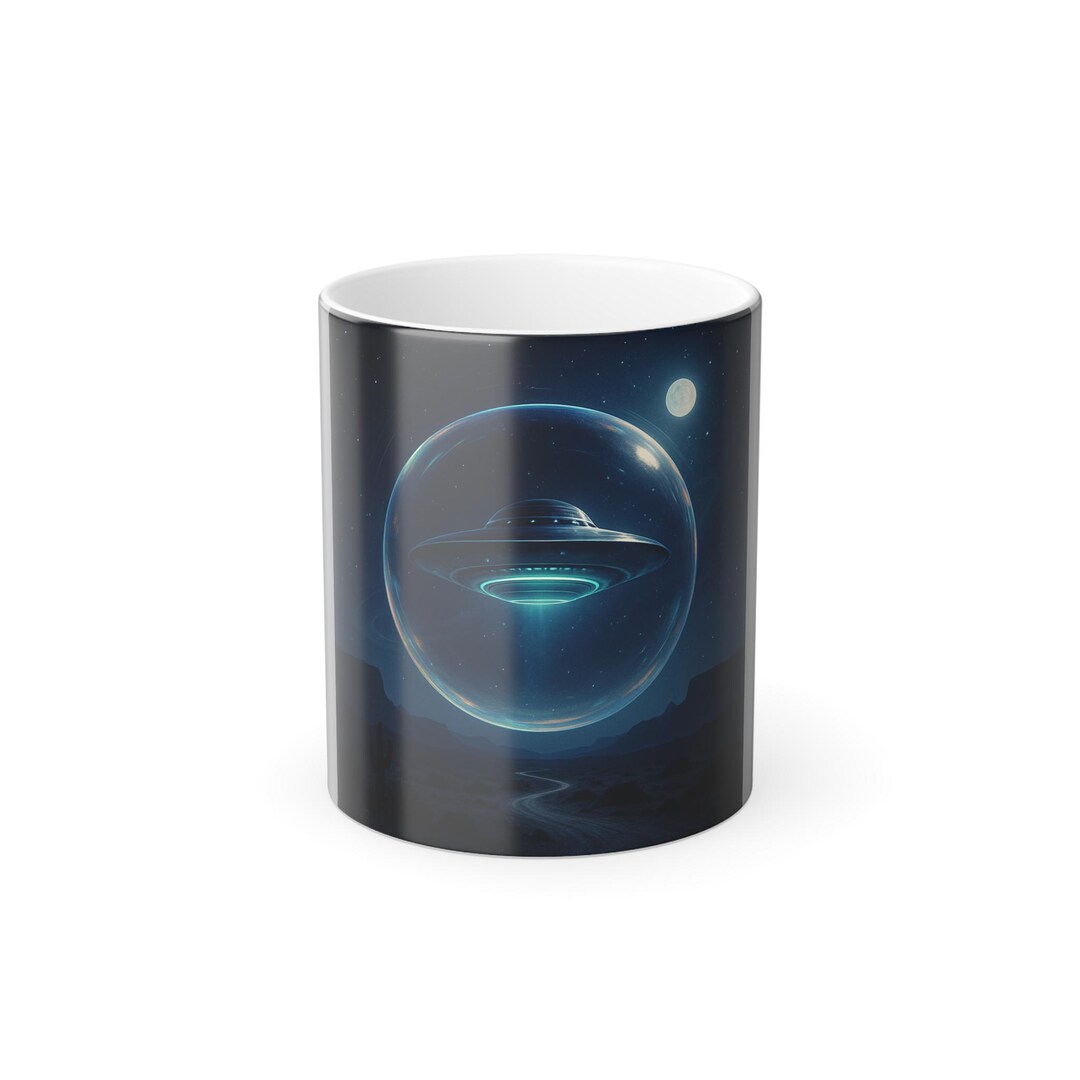 Desert Night UFO Color Morphing Mug | Cosmic Orb Heat-reactive Sci-fi ...