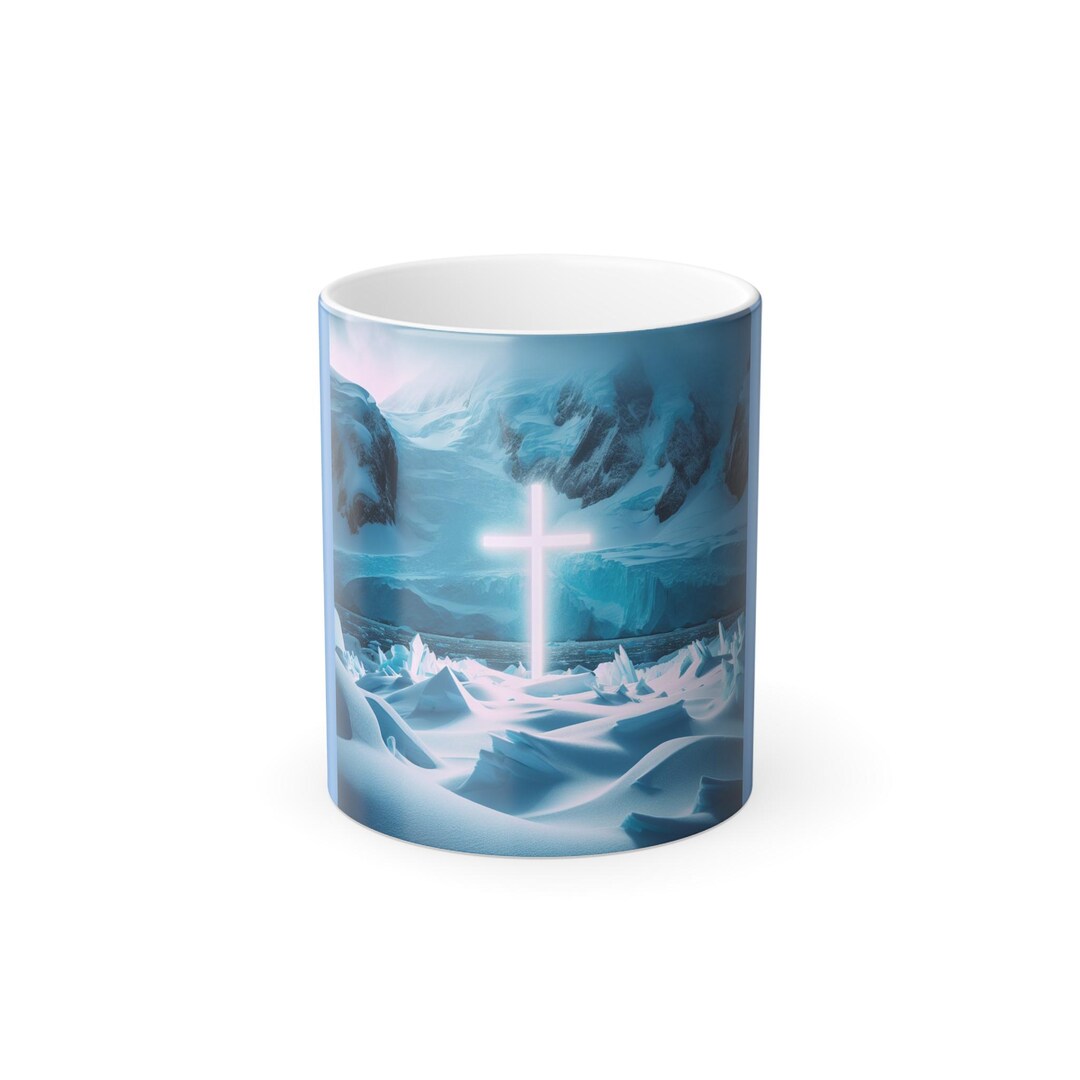 Beacon of Light in the Ice Color Morphing Mug - Neon Cross in ...