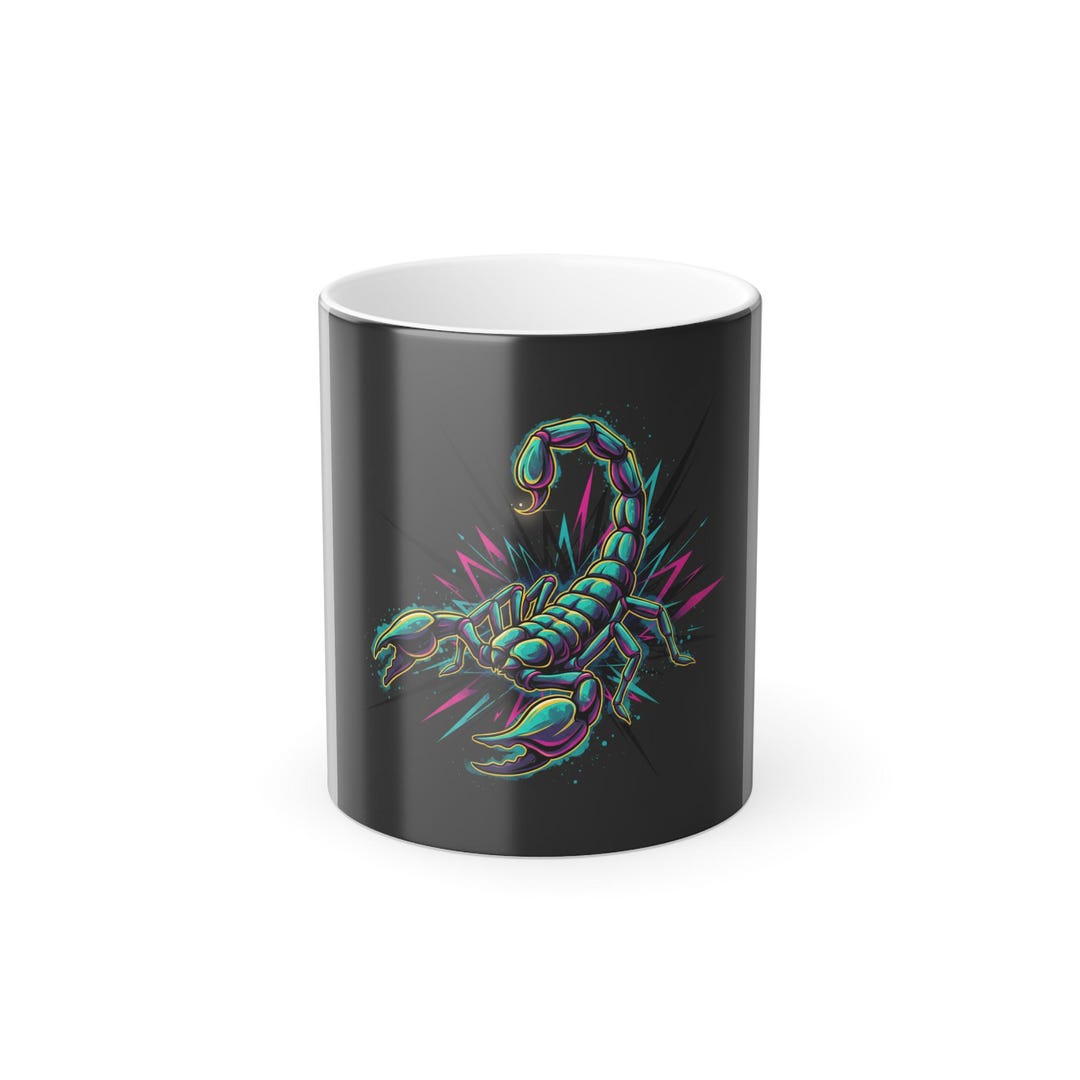 Neon Scorpion Color Morphing Mug | Heat Reveal Design - Etsy