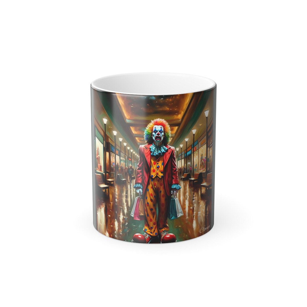 Crying Shopping Mall Clown Color Morphing Mug: Closed for Clownin' - Etsy