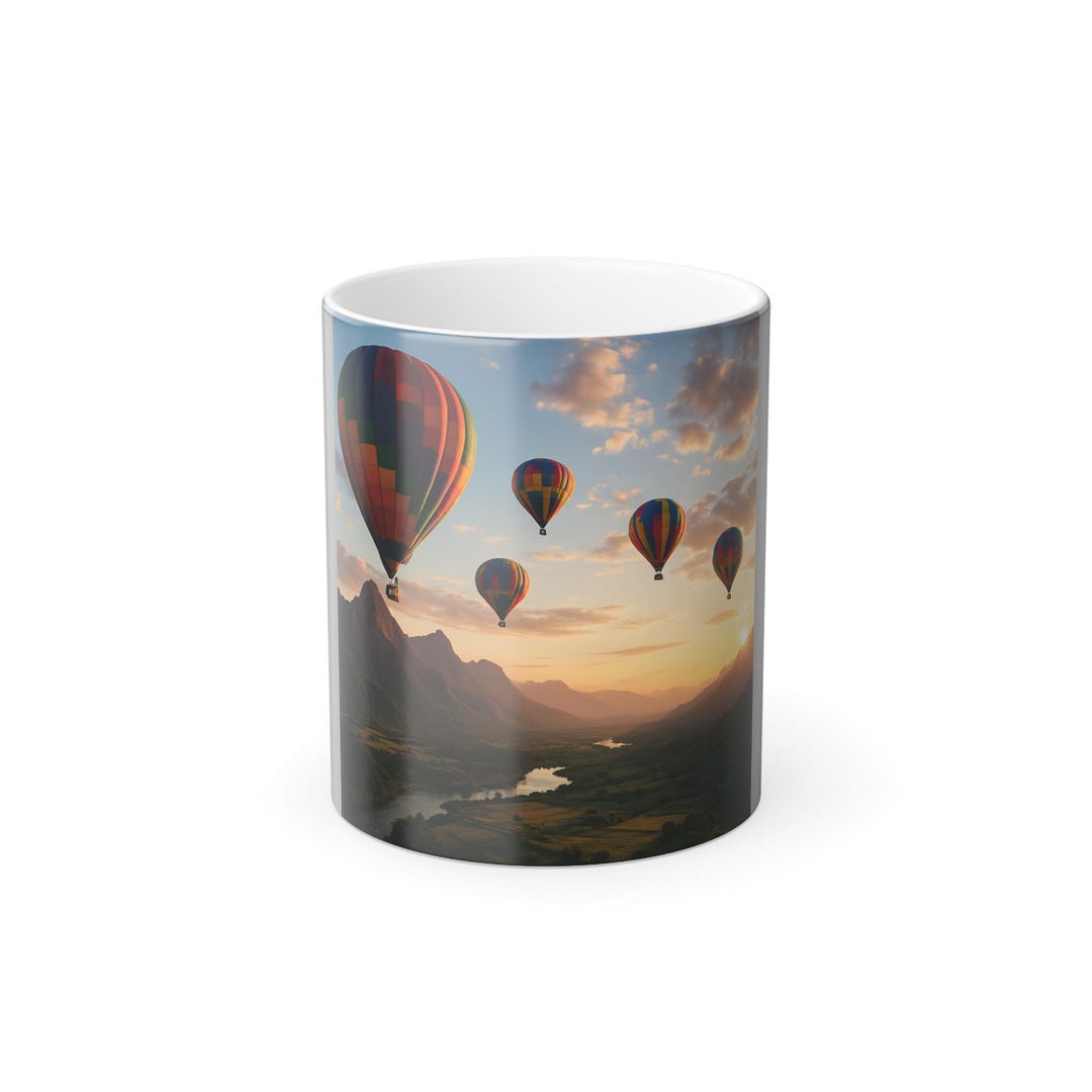 Color Morphing Hot Air Balloon Mug: Skybound Spectacle - Etsy