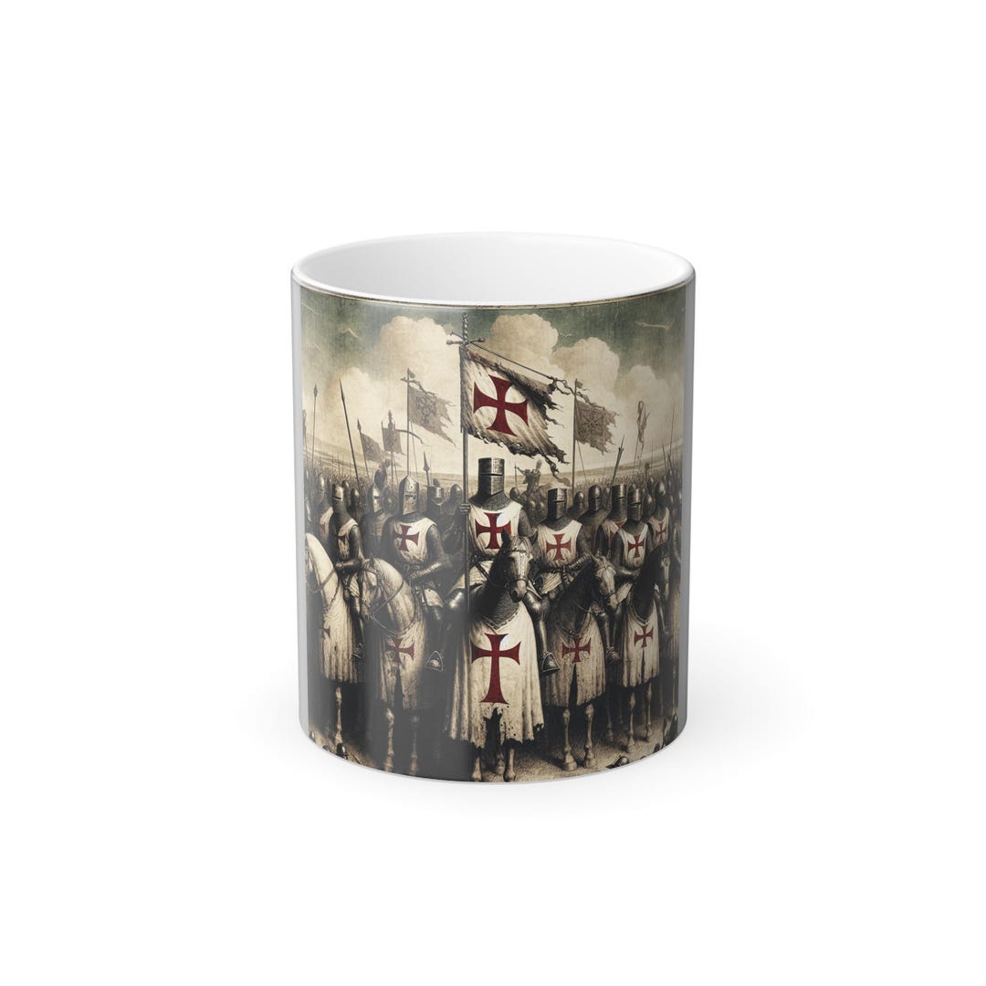 Knights Templar Color Morphing Mug - Ready for Battle - Etsy