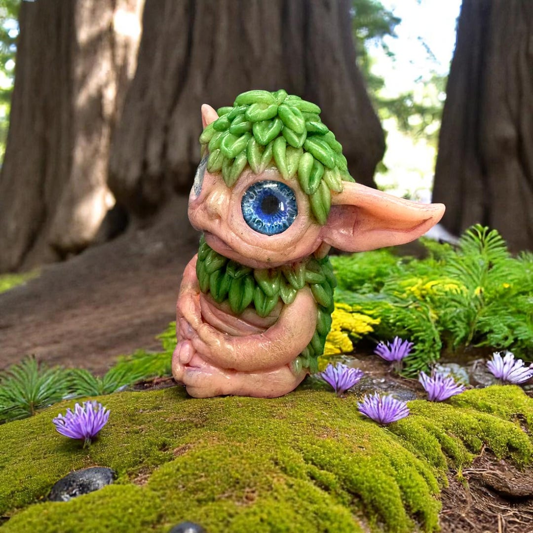 Jumbi Tiny Fantasy Tree Spirit – Funny Polymer Clay Sculpture, Nature ...