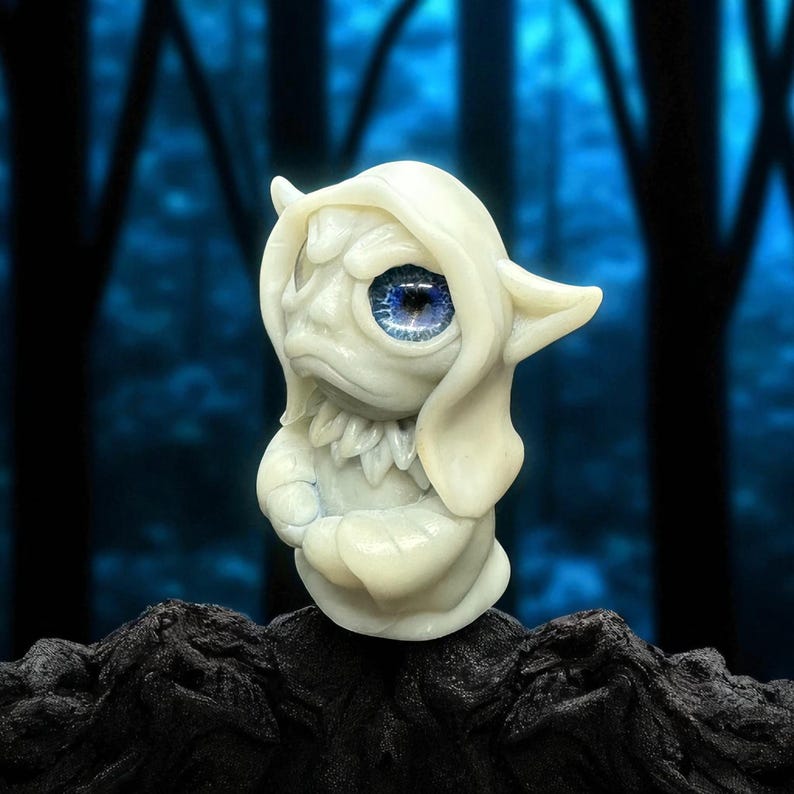 Jumbie Ghost Figurine, Halloween Monster Sculpture, Fantasy Polymer ...