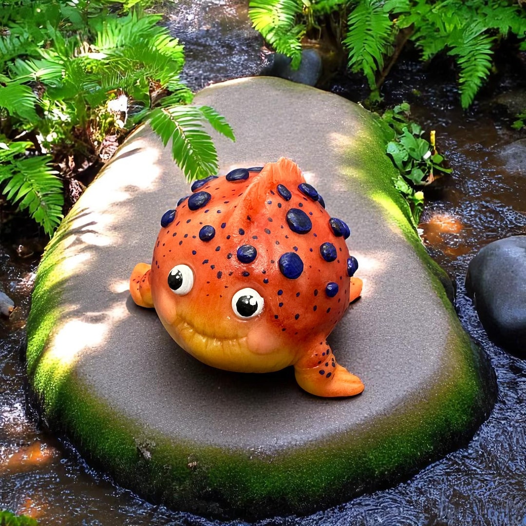 Spooky-cute Tadpole Sea Creature, Whimsical Polymer Clay Mini Monster ...