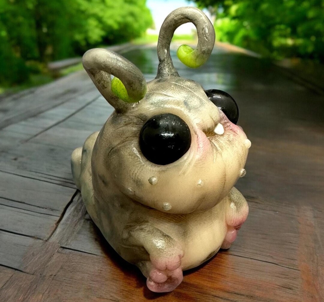 Cute Polymer Clay Worm Figurine, Funny Handmade Little Worm Sculpture ...