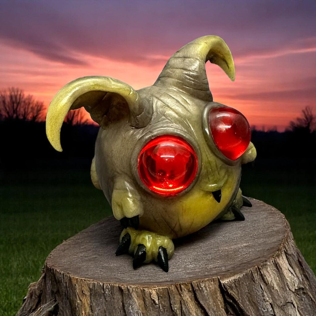 Round Vampire Monster Figurine, Creepy Cute Fantasy Miniature Made of ...