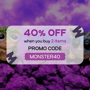 Toothy Monster Figurine ,creepy Cute Halloween Décor - Etsy