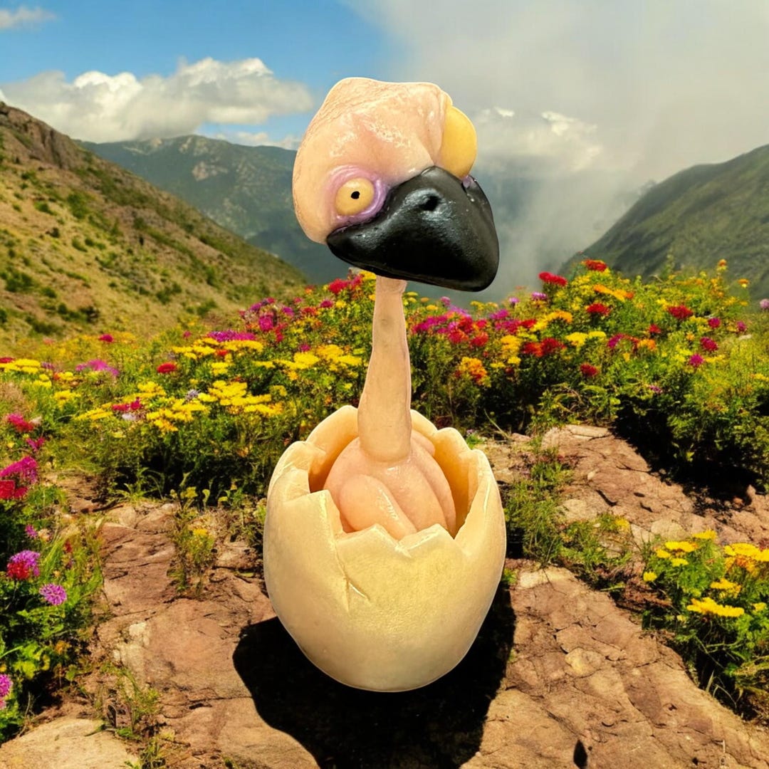 Funny Terror Bird Pocket Monster, Creepy Cute Halloween Art, Unique ...