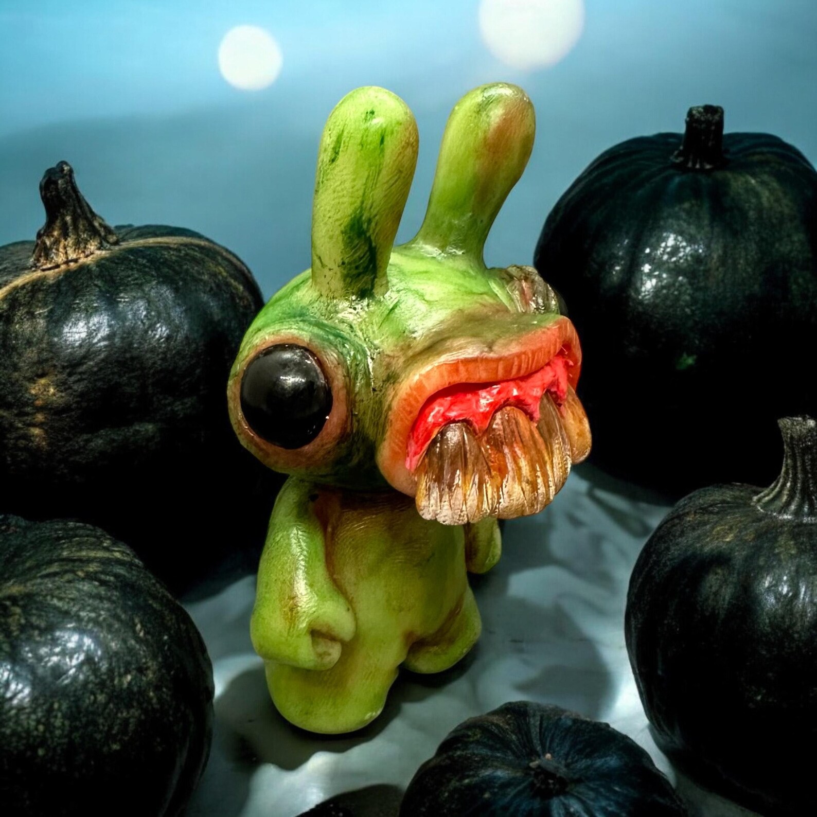 Toothy Monster Figurine ,creepy Cute Halloween Décor - Etsy