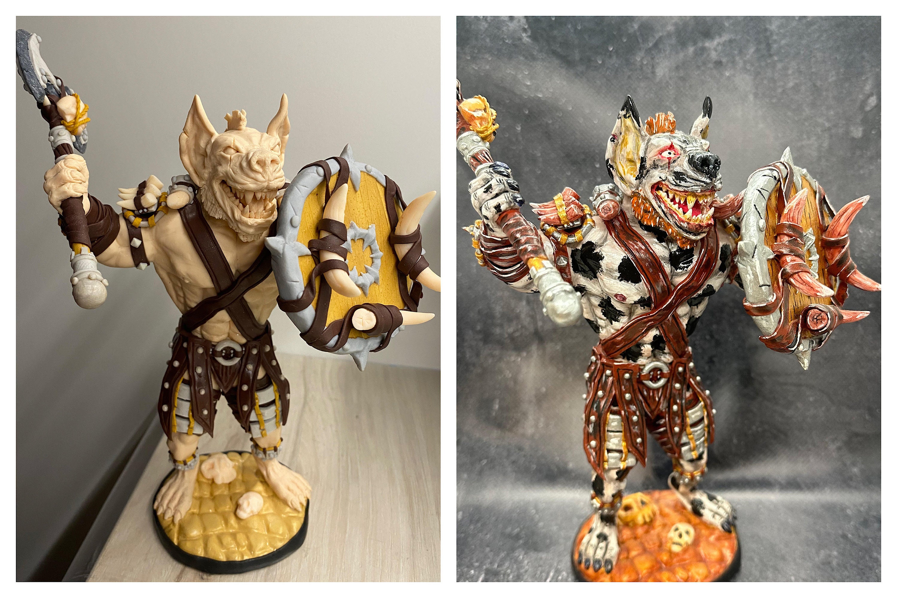 Beastman,handcrafted Hyena Werewolf,fantasy Miniature,beasts of Chaos ...