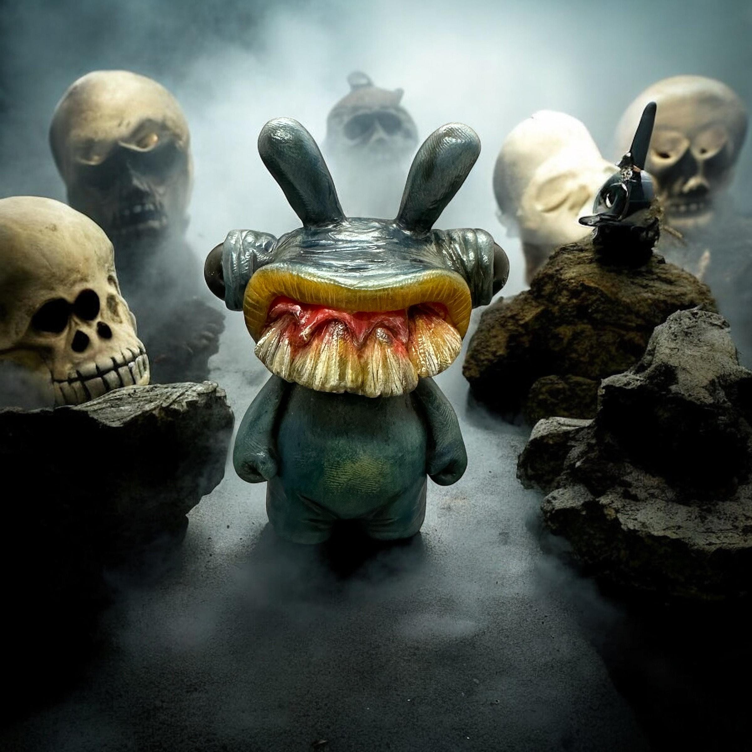 Toothy Monster Figurine ,creepy Cute Halloween Décor - Etsy