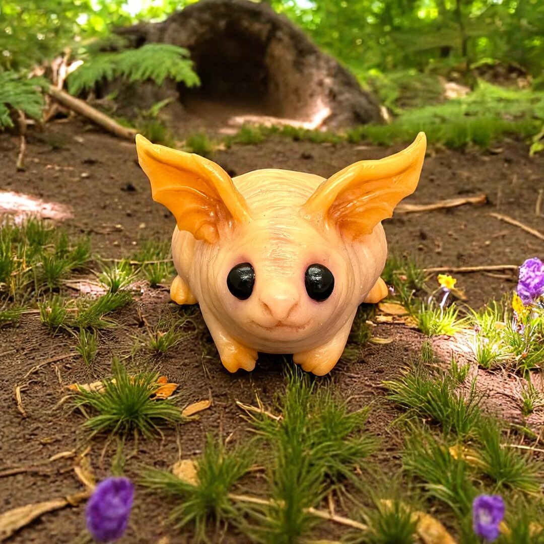 Winged Mouse Figurine, OOAK Fantasy Creature, Handmade Polymer Clay ...