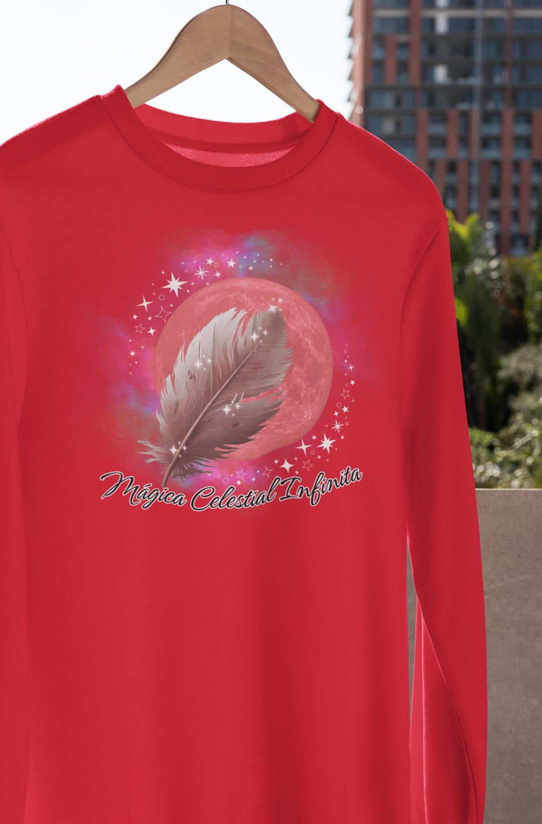 Diseño Cósmico, Luna, Pluma Y Estrella, Colores Mágicos, Universo ...