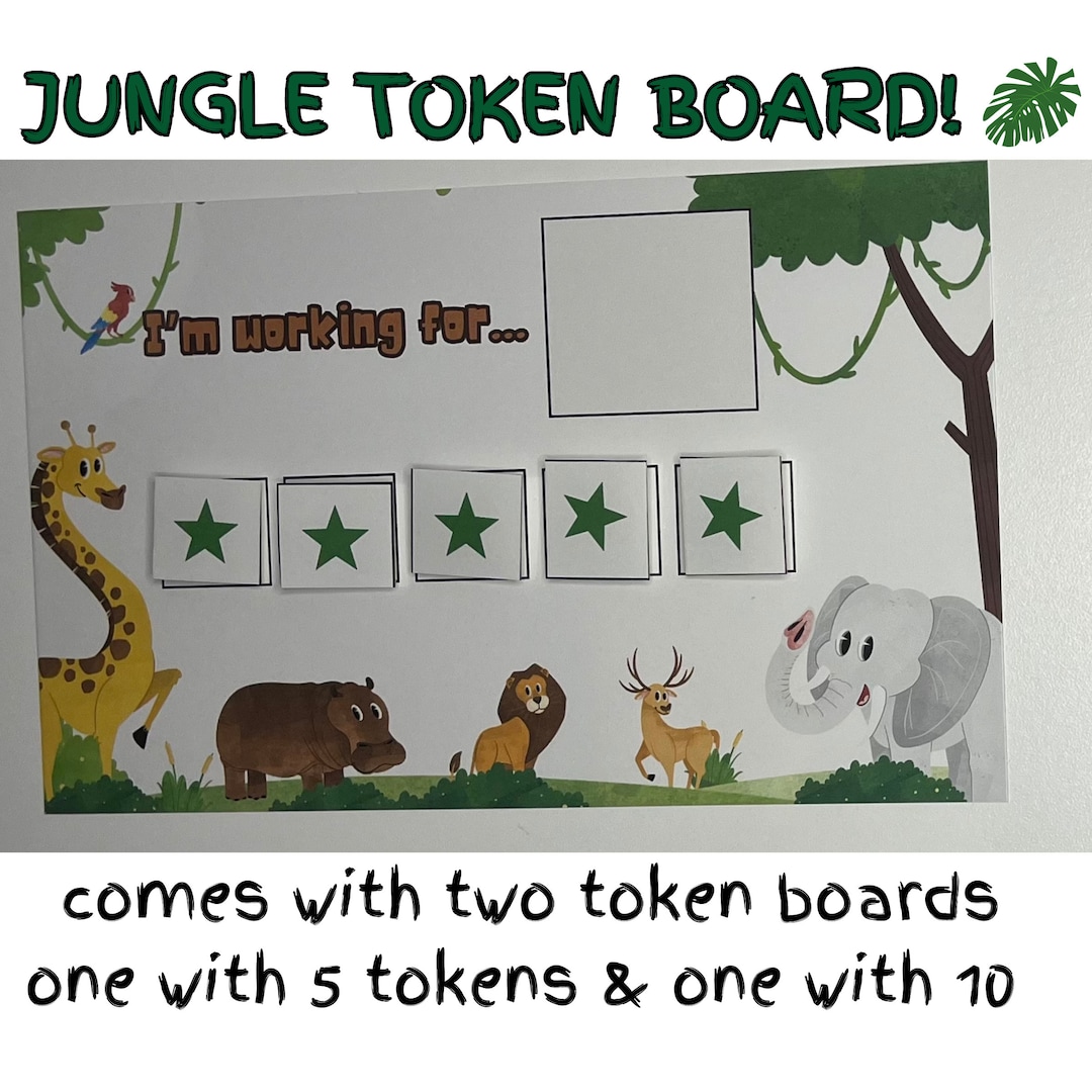 Jungle Token Board, Token Board, Girl Token Board, Boy Token Board, Aba ...