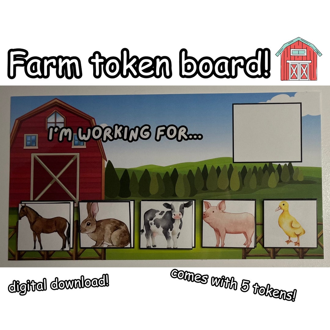 Farm Token Board, Token Board, Aba, Aba Therapy, Aba Therapist, Rbt ...