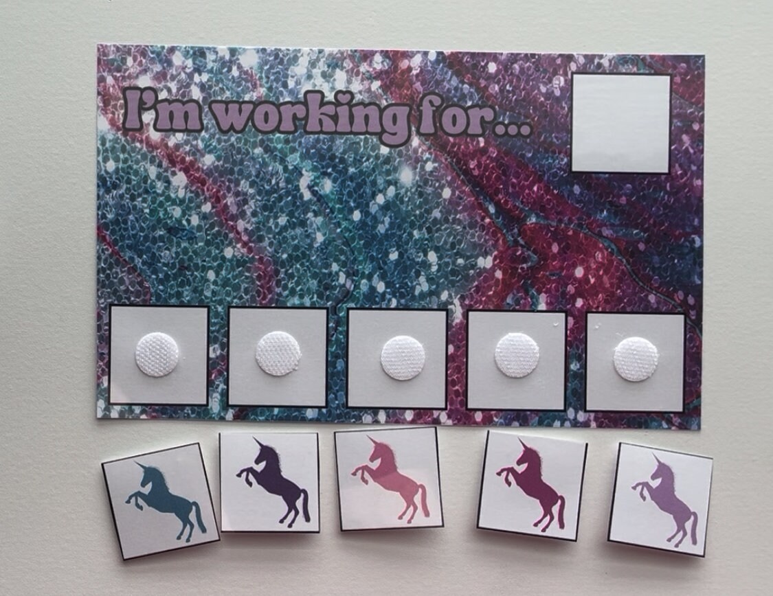 UNICORN TOKEN BOARD, Unicorn Reward Chart, Reward Chart, Token Board ...