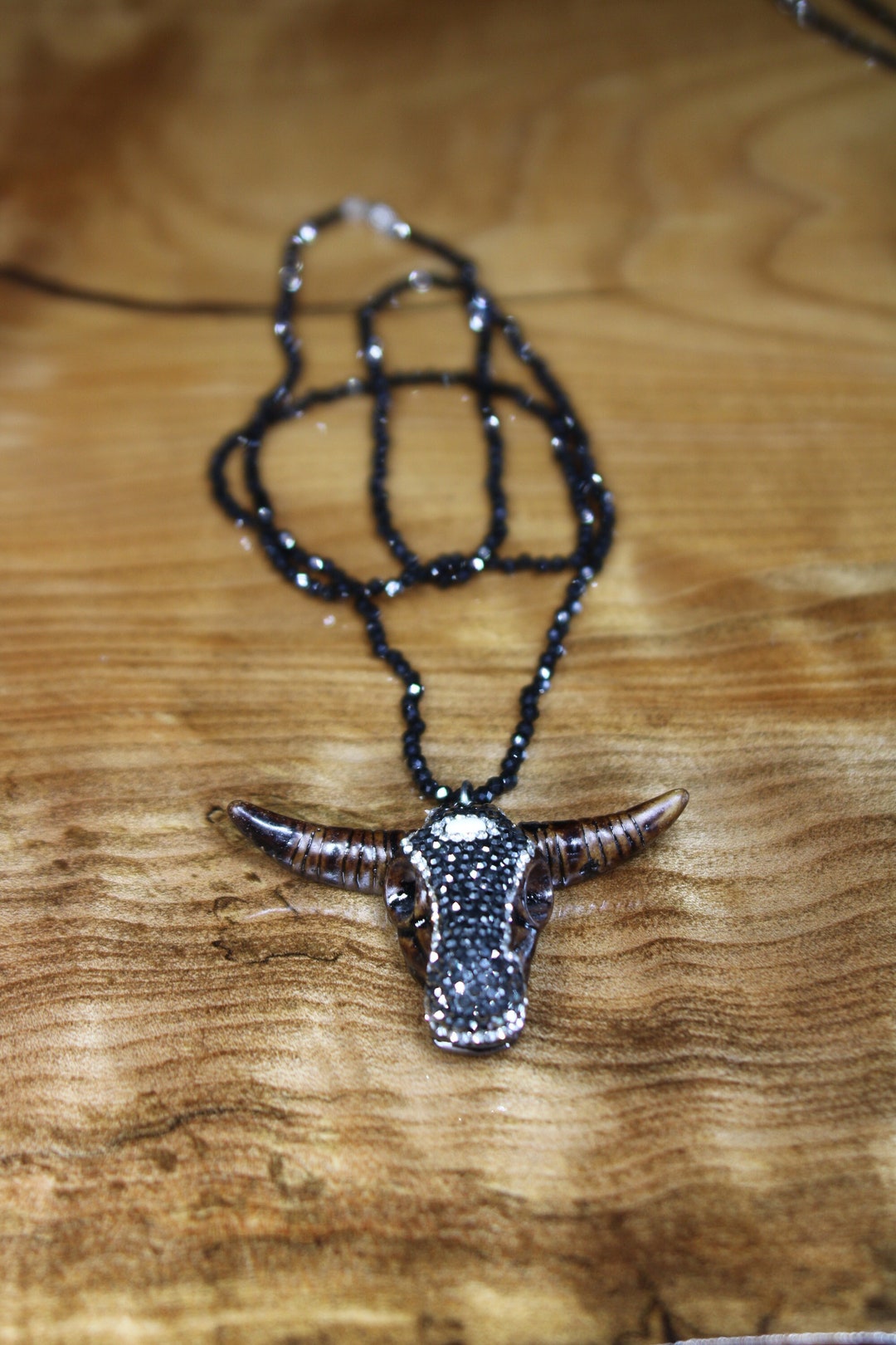 Bull Skull Steer Necklace - Etsy
