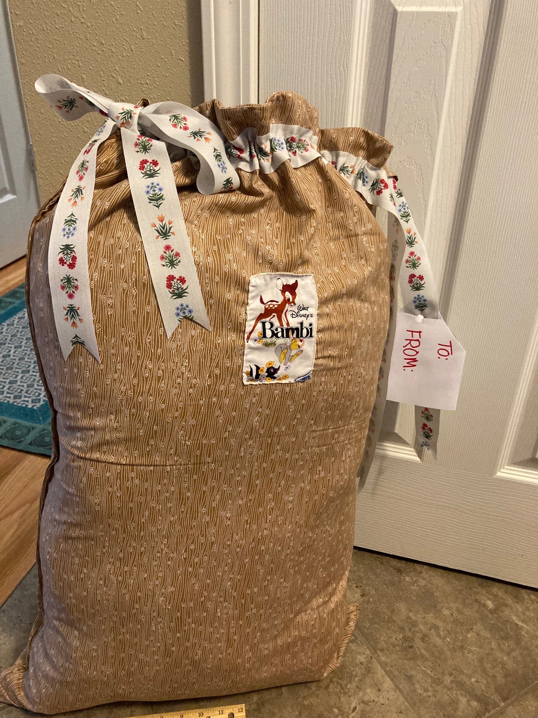 Disney Large Eco Reusable Bambi Forest Gift Wrap Givable Drawstring ...