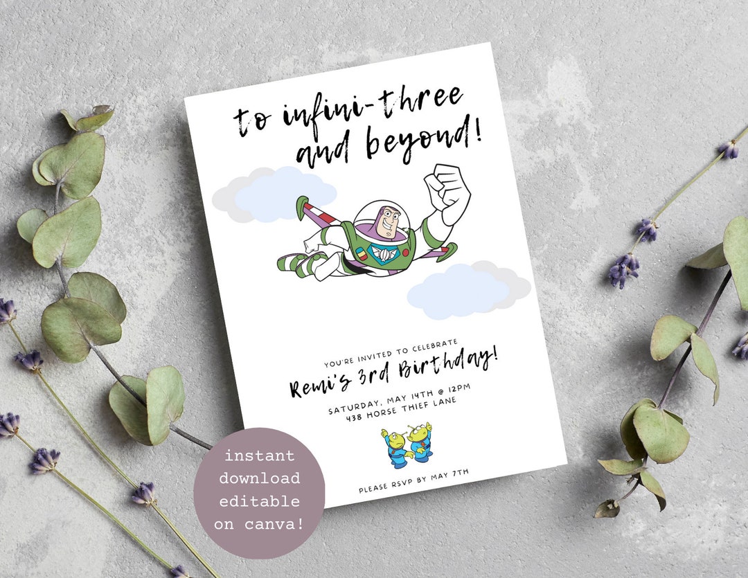 To Infini-three & Beyond Birthday Party Invitation | Editable Printable ...