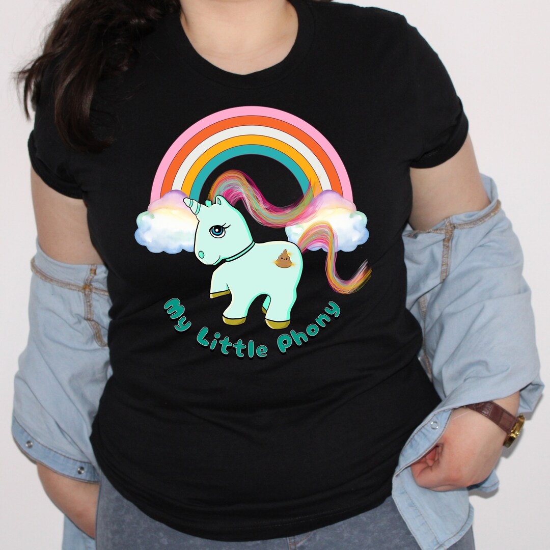 My Little Phony Shirt, Pony Rainbow Poop Emoji T-shirt, Funny MLP ...