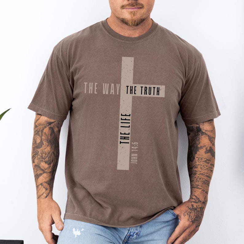 Mens Jesus is King Merch, the Way the Truth the Life, John 14:6 Bible ...