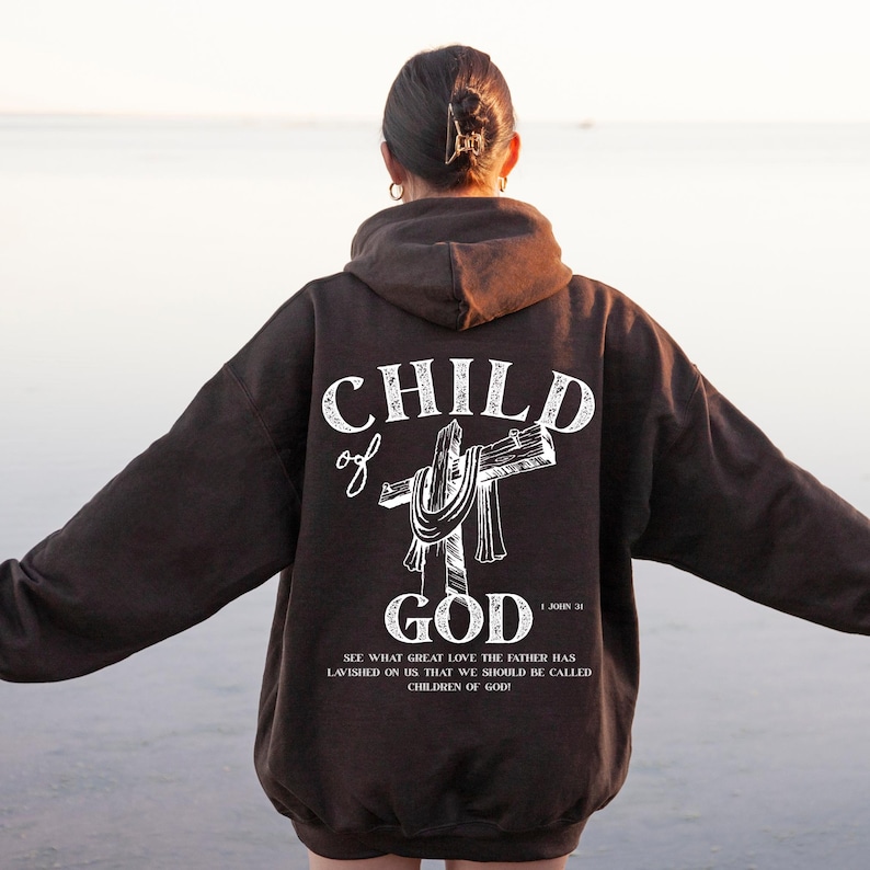 Child of God Christian Streetwear Sweatshirt: Trendy Jesus Hoodie for ...
