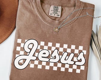 Jesus Checkered Vans Inspired Shirt, Vintage Tshirt Trendy Christian ...