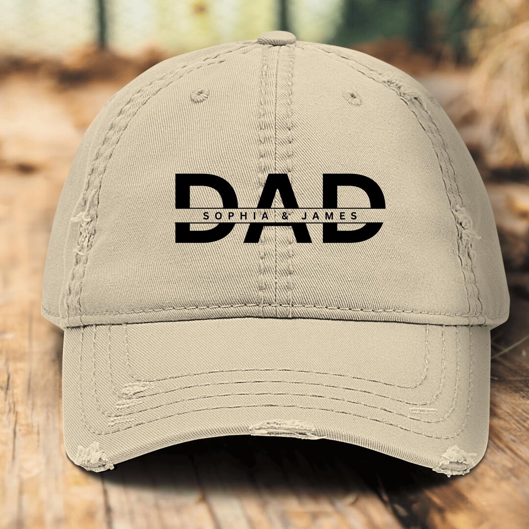 Personalized Dad Hat With Kids Names, Fathers Day Hat Dad Hat ...