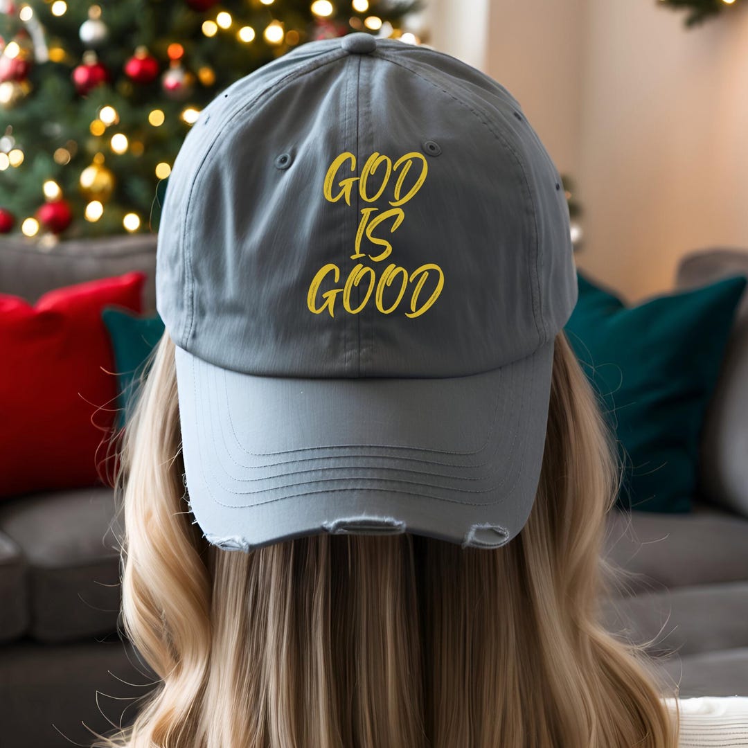 Distressed Christian Baseball Cap, Unisex Religious Hat Gift God is ...
