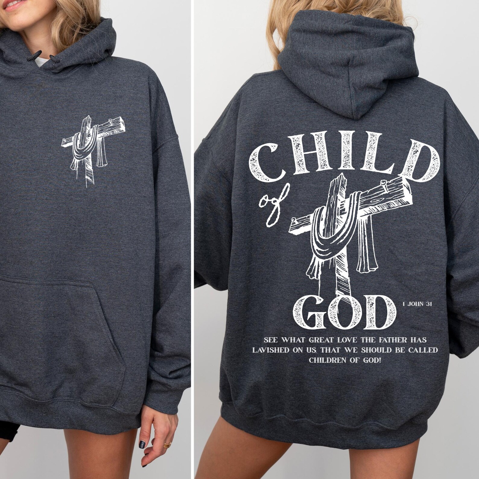Child of God Christian Streetwear Sweatshirt: Trendy Jesus Hoodie for ...