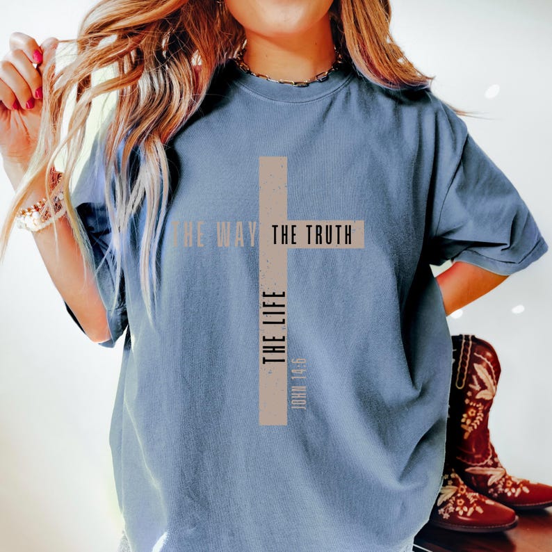 Mens Jesus is King Merch, the Way the Truth the Life, John 14:6 Bible ...