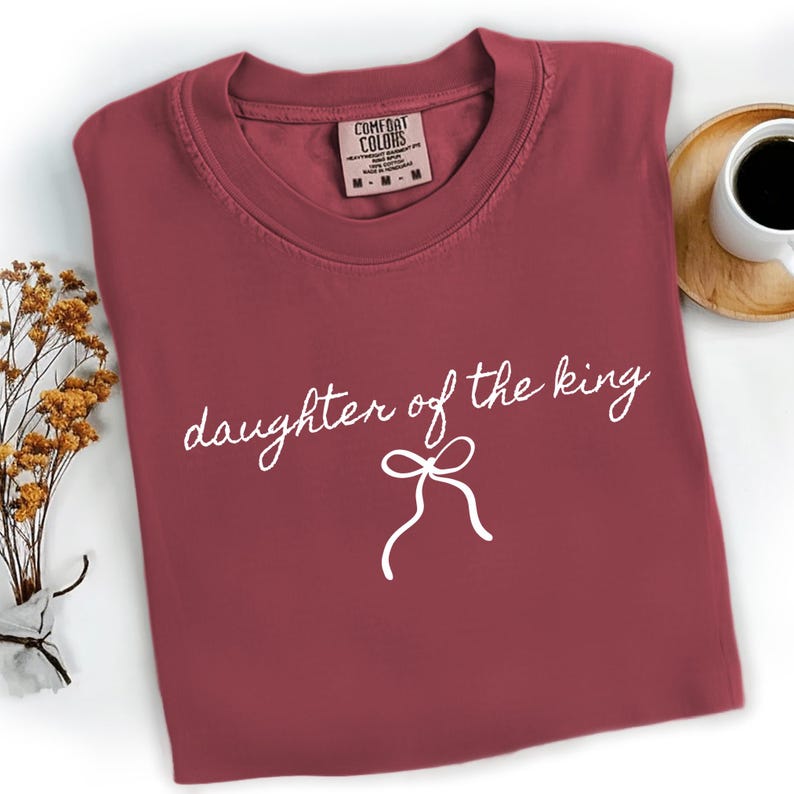 Christian Coquette T-shirt: Daughter of the King Bow Design - Etsy