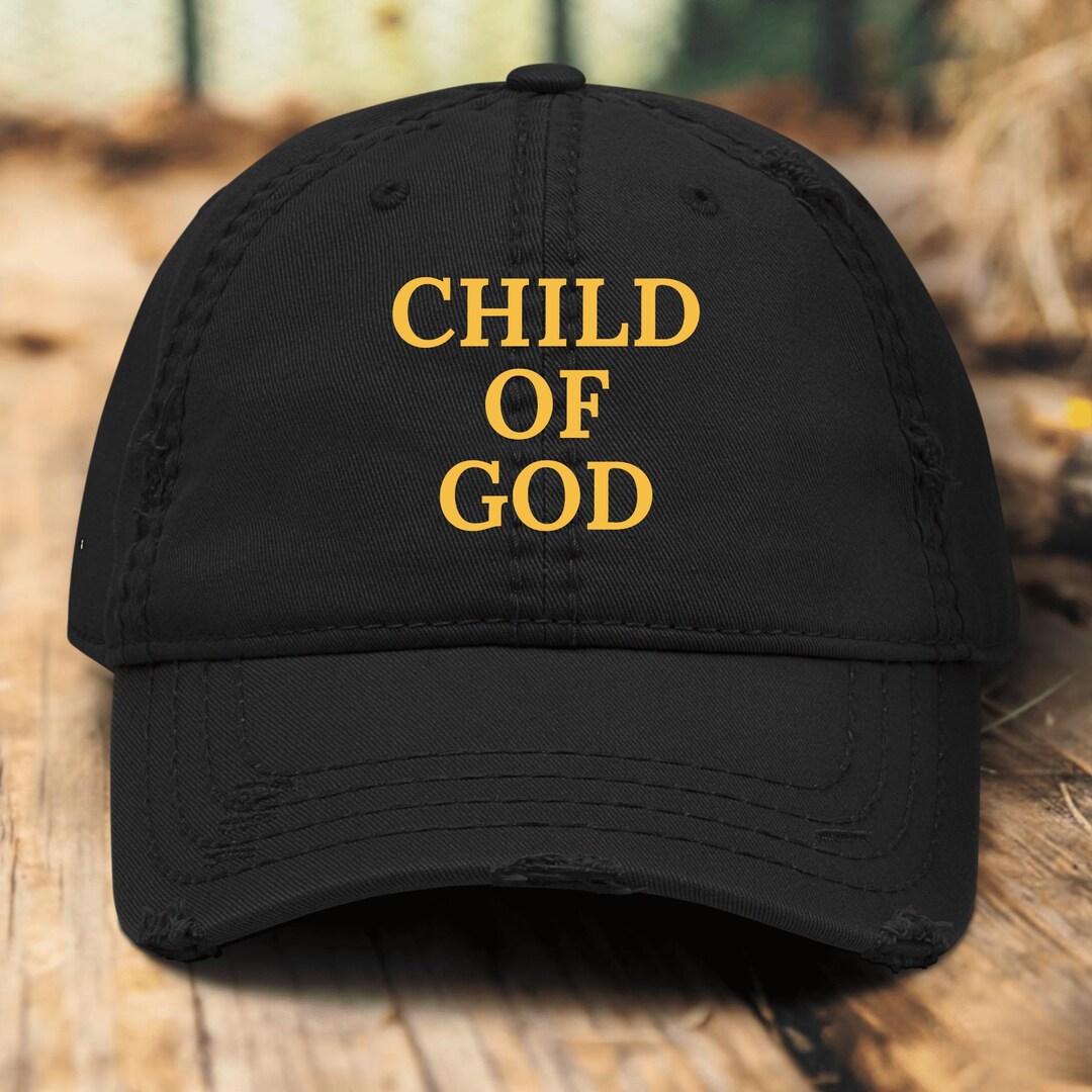 Christian Baseball Cap, Child of God Unisex Distressed Hat, Jesus Lover ...
