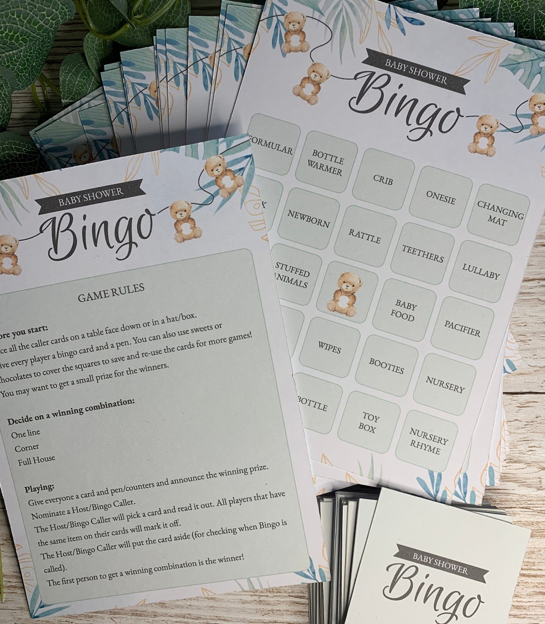 Baby Bingo, Teddy Bear Theme - Etsy